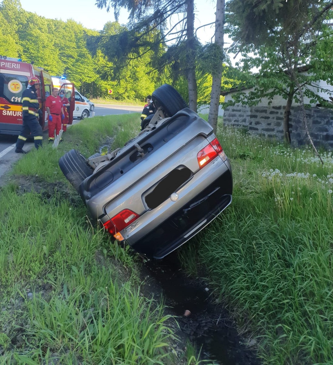 Masina rasturnata pe Meses - ZTV.ro - Zalau TV
