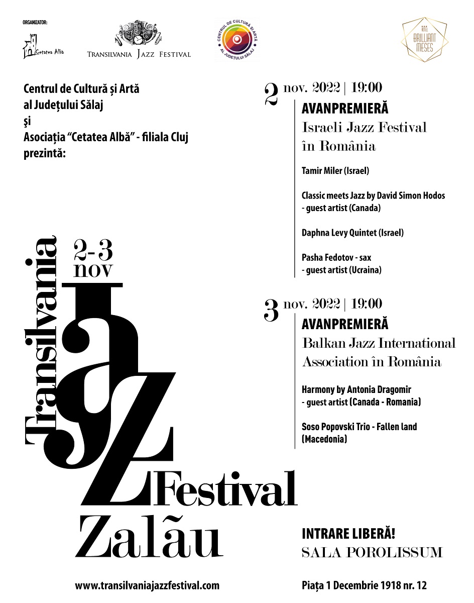 Transilvania Jazz Festival Zalău la Centrul de Cultură și Artă al ...
