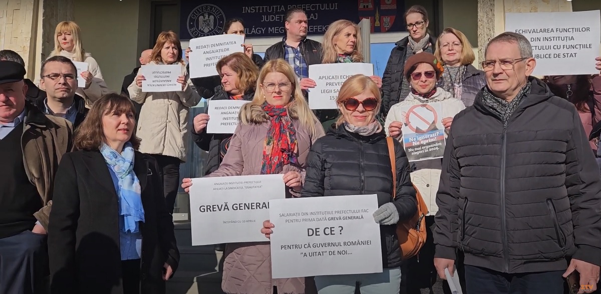 Greva la Prefectura Salaj - ZTV.ro - Zalau TV