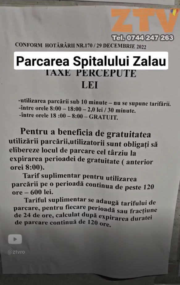 Parcarea Spitalului Zalau 2023 - ZTV.ro - Zalau TV