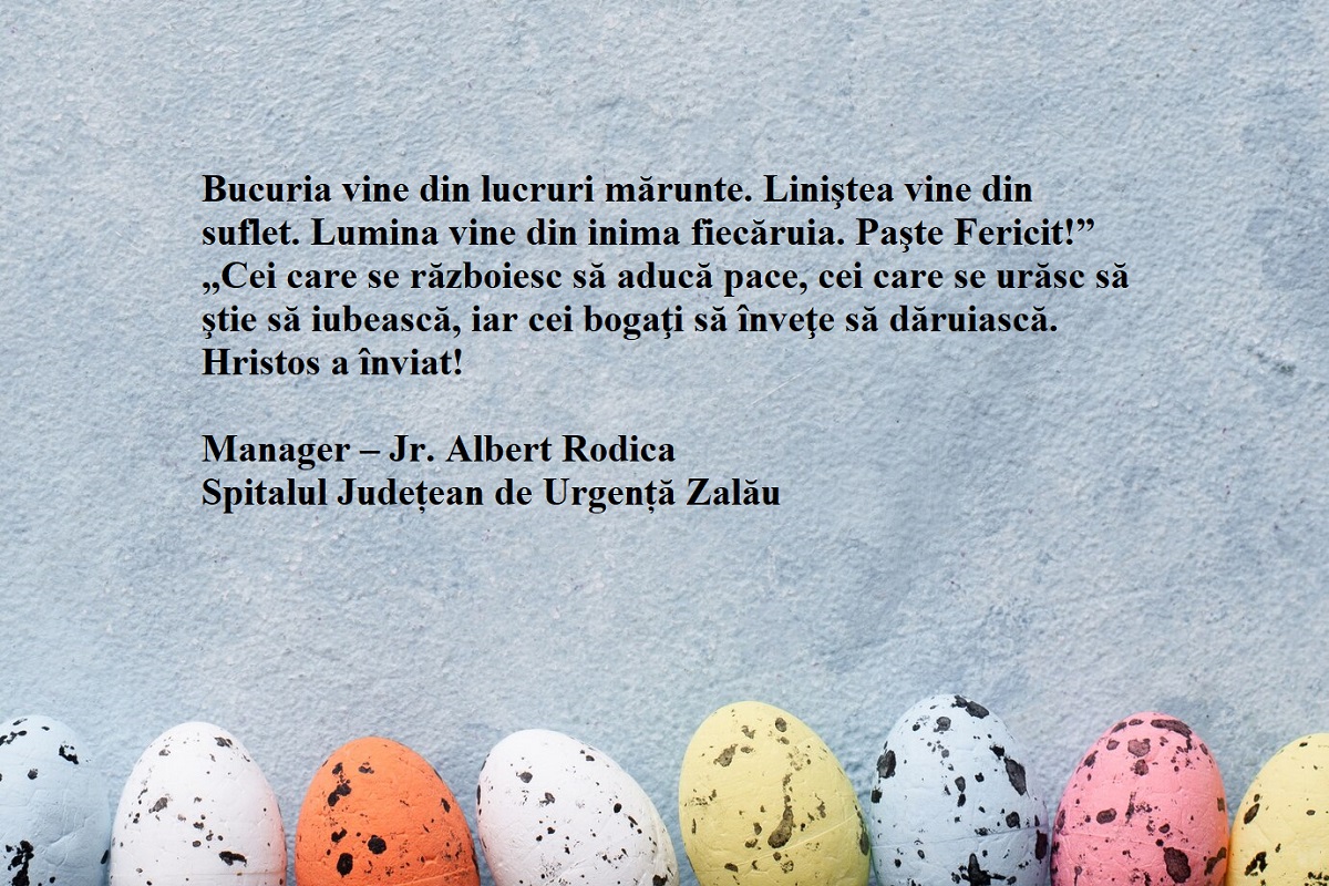 Jr. Albert Rodica manager Spitalul Județean de Urgență Zalău: -Hristos ...